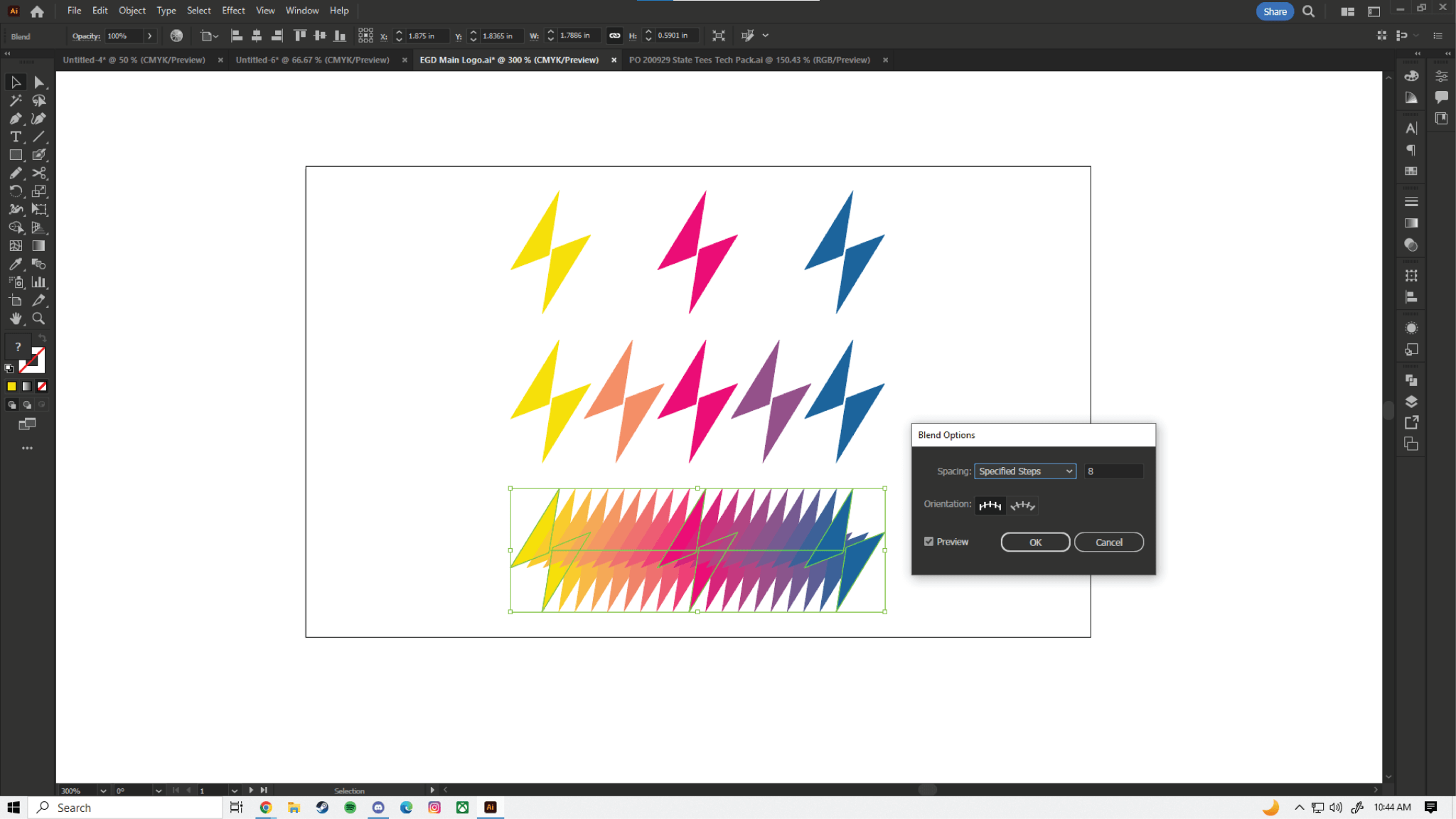 Creating Smooth Blends with the Blend Tool - Electric Graphic Design ...